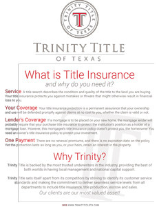 Helpful Documents - Austin, Dallas TX | Trinity Title of Texas